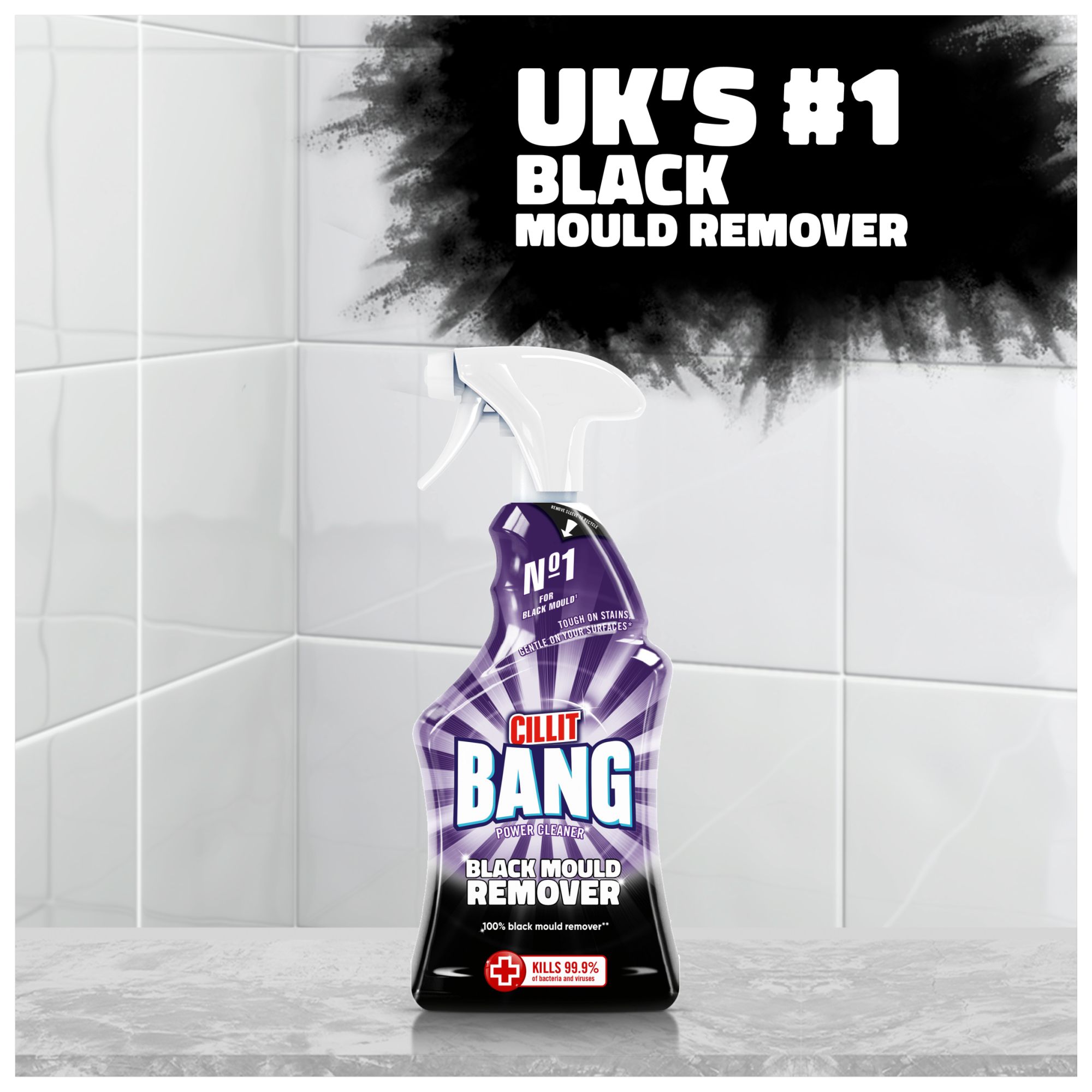 Cillit Bang Interior Mould remover, 750ml Trigger spray bottle