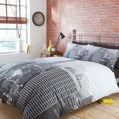 Cityscape Empire State Black Double Bedding set