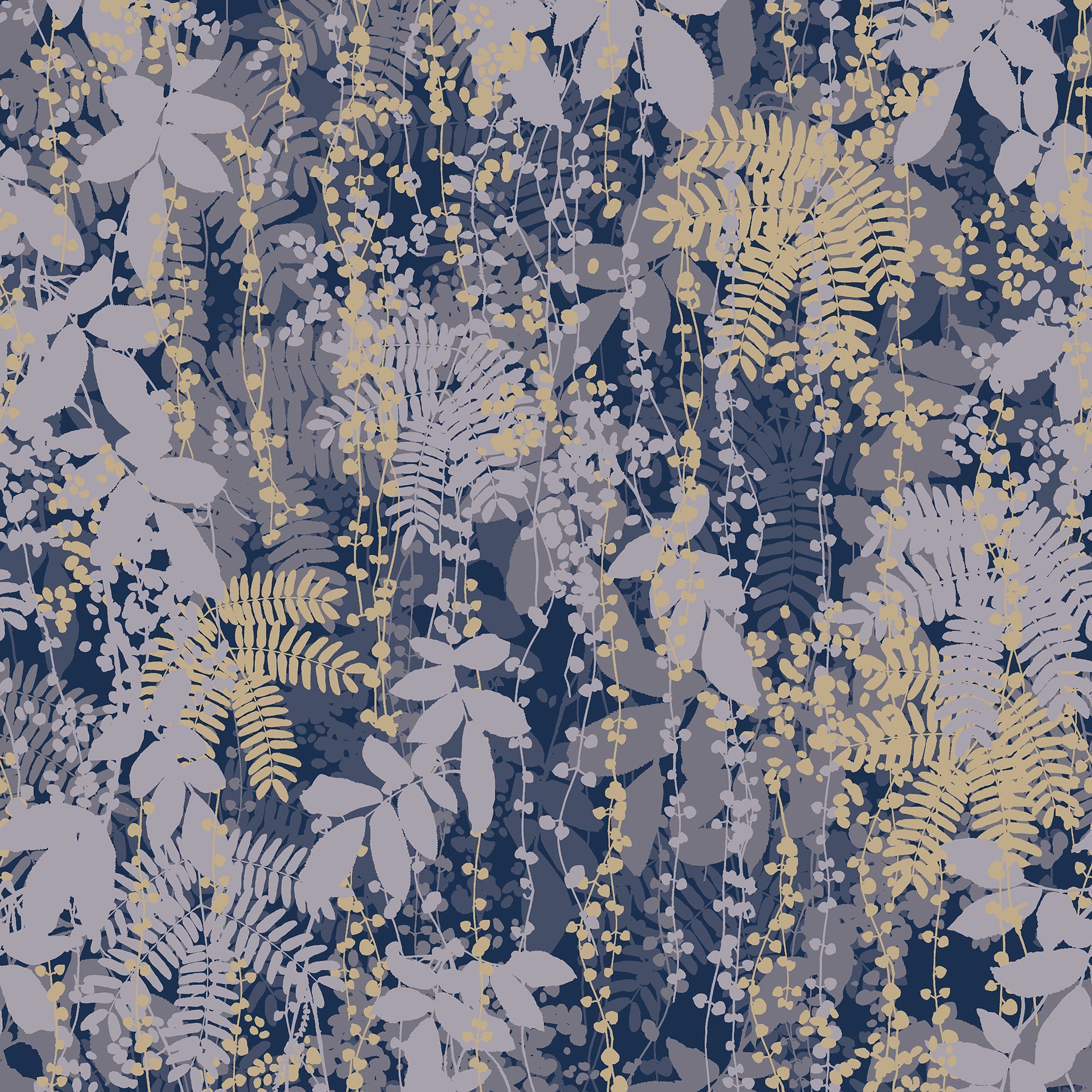 Clarissa Hulse Canopy French Navy Smooth Wallpaper Sample