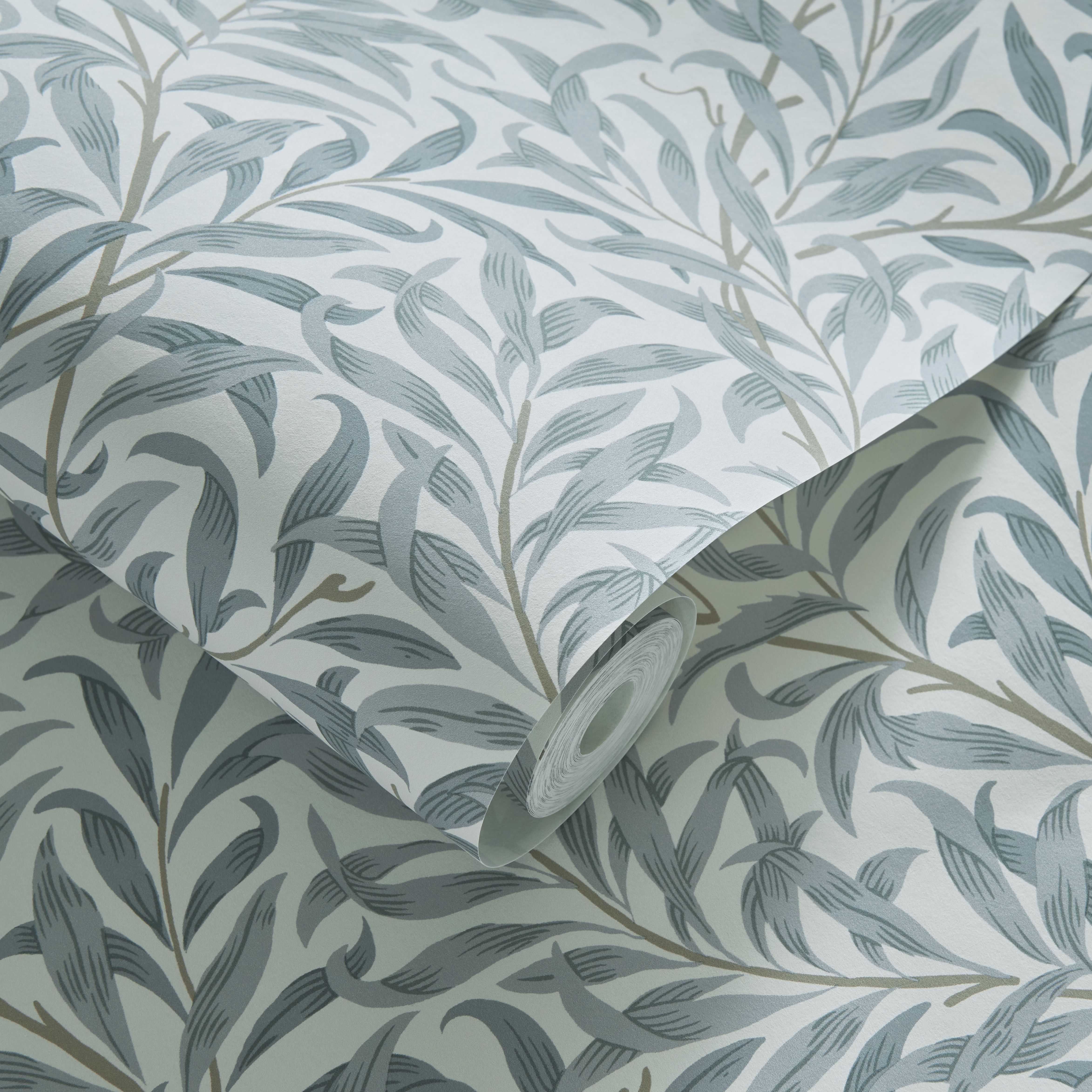 Clarke & Clarke Willow Boughs Mineral Blue Smooth Wallpaper
