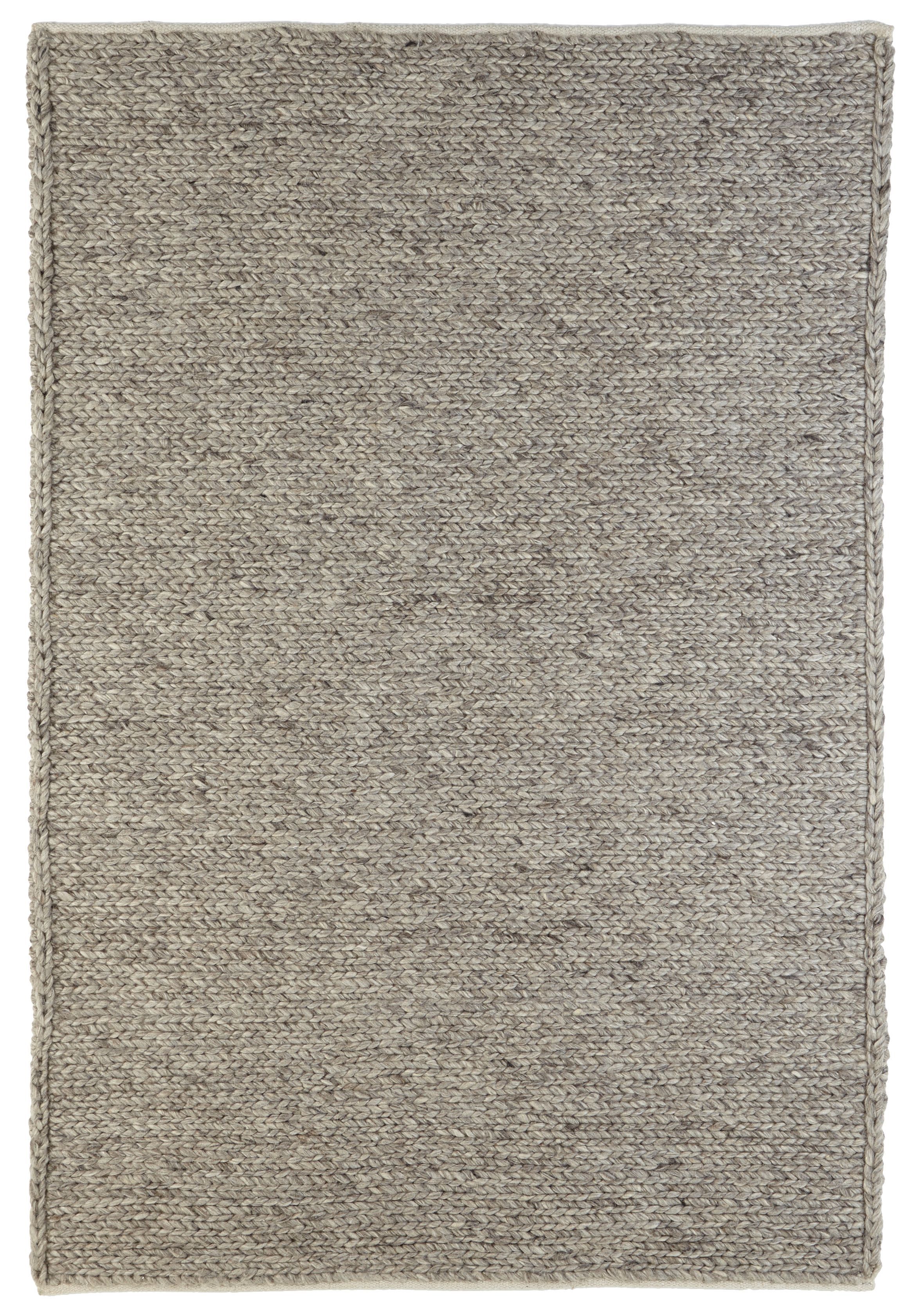 Claudine Thick knit Grey Rug 170cmx120cm | DIY at B&Q