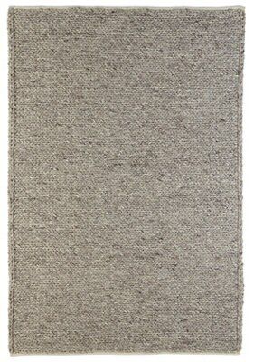 Claudine Thick knit Grey Rug 230cmx160cm | DIY at B&Q
