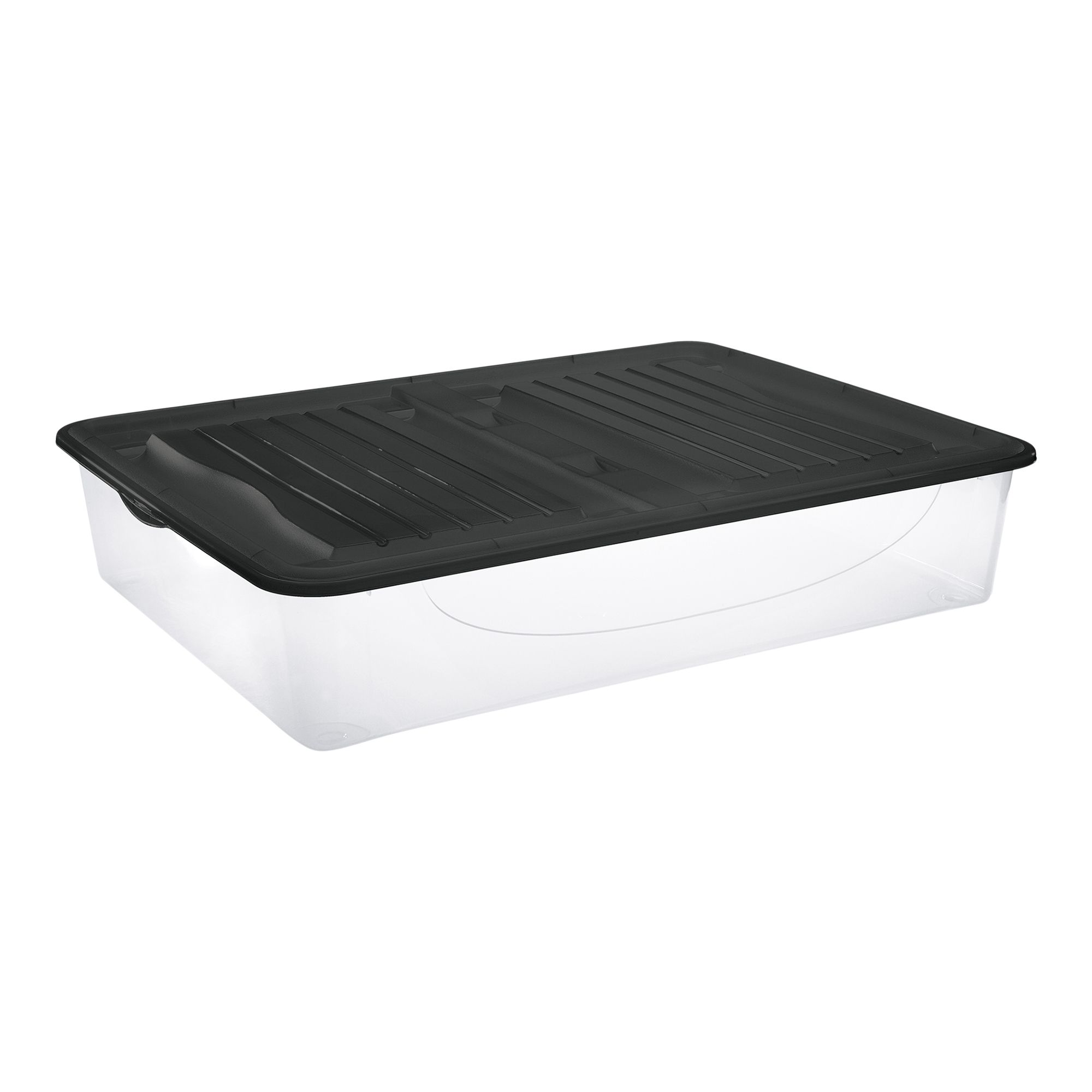 Clear 56L XL Plastic Stackable Underbed Storage box with Lid