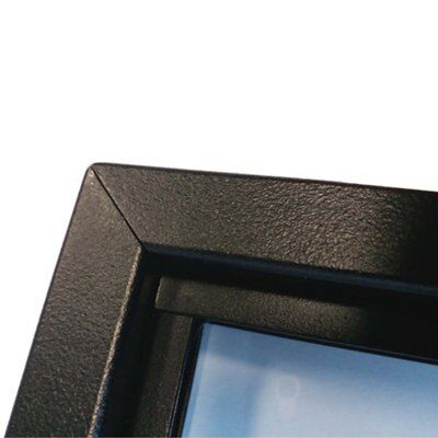 Clear Black Glass & steel Window, (H)1050mm (W)1350mm at B&Q