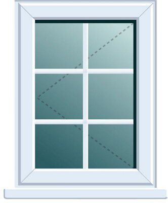 Clear Glazed White uPVC Left-handed Window, (H)1120mm (W)620mm