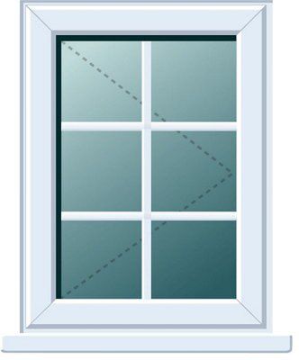 Clear Glazed White uPVC Right-handed Window, (H)1120mm (W)620mm