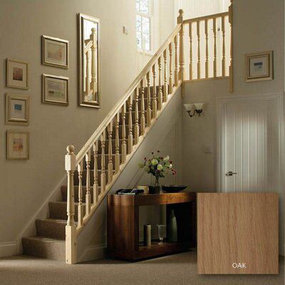 Colonial Oak Rounded 41mm Banister project kit, (L)3.6m | DIY at B&Q