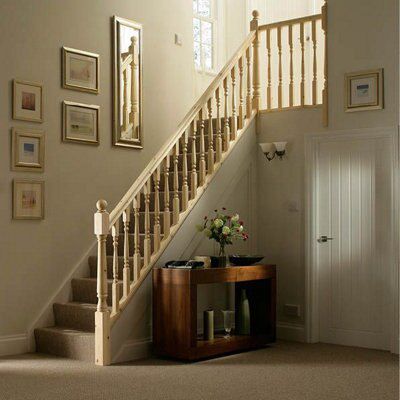 Colonial Pine Rounded 41mm Banister project kit, (L)3.6m | DIY at B&Q