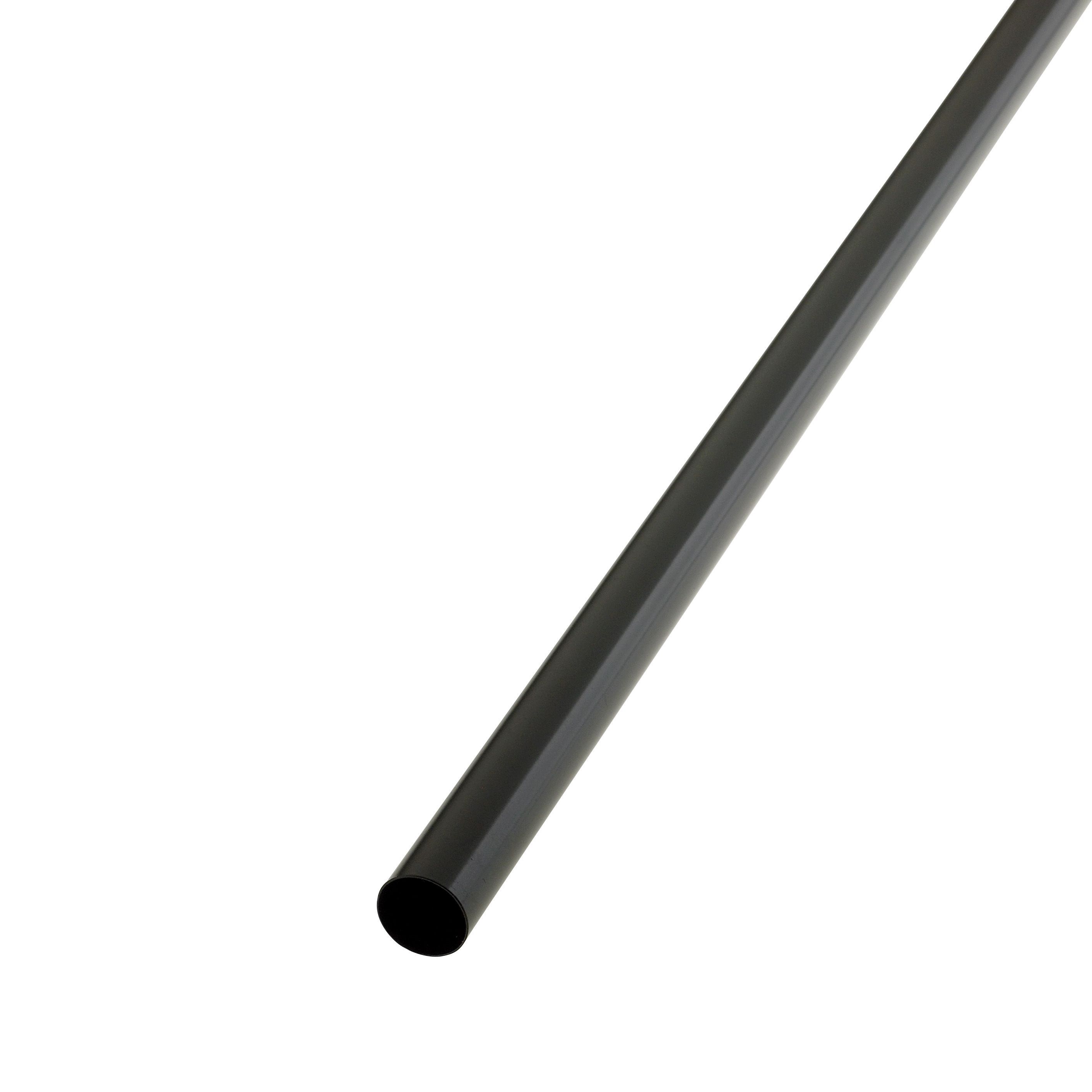 Colorail Black Steel Round Wardrobe rail, (L)1.22m (Dia)19mm