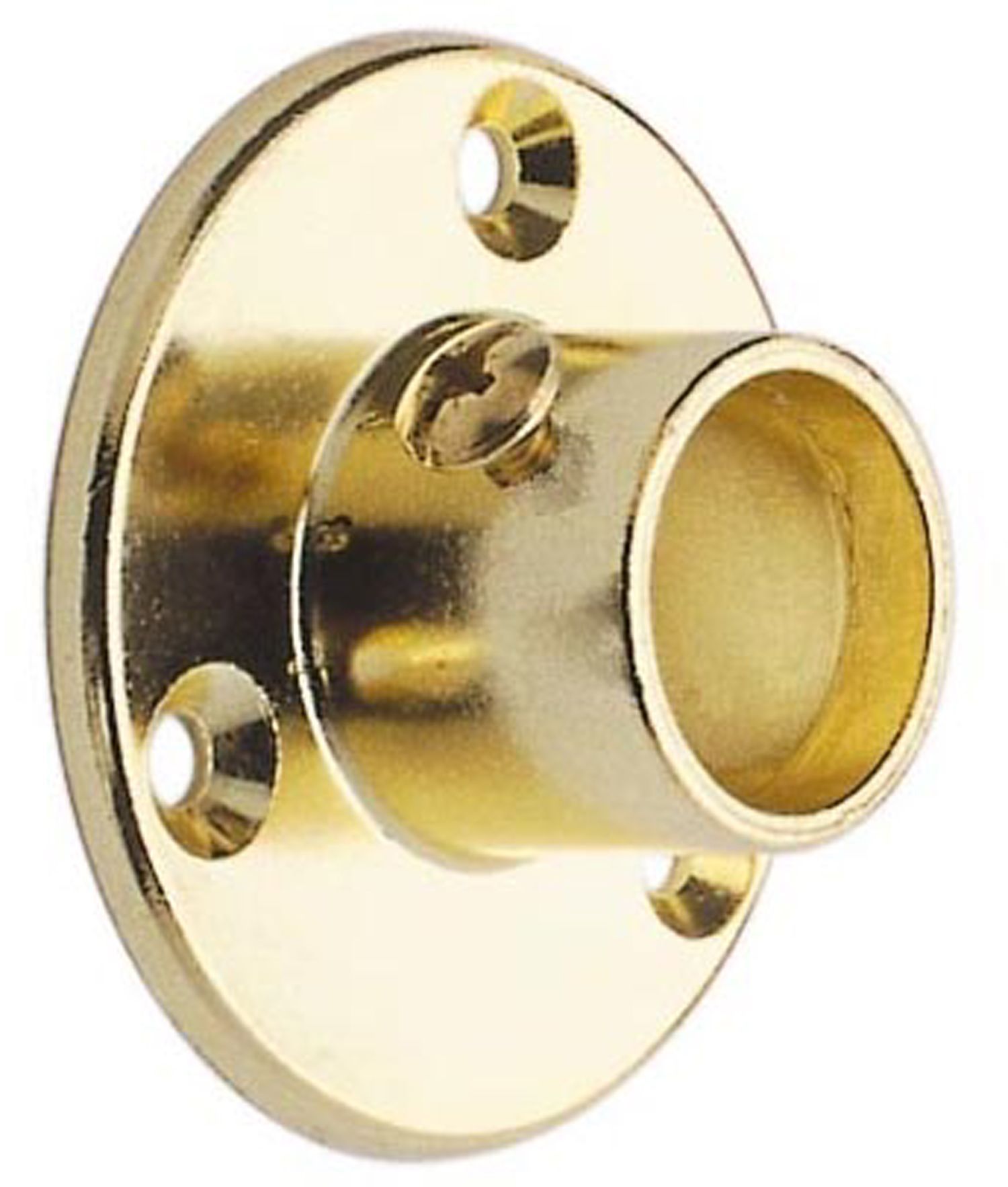 Colorail Brass effect Die-cast metal Rail centre socket (Dia)19mm, Pack ...