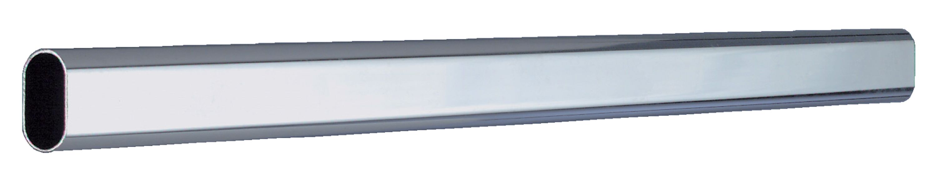 Colorail Chrome effect Steel Oval Tube, (L)1.83m | DIY at B&Q