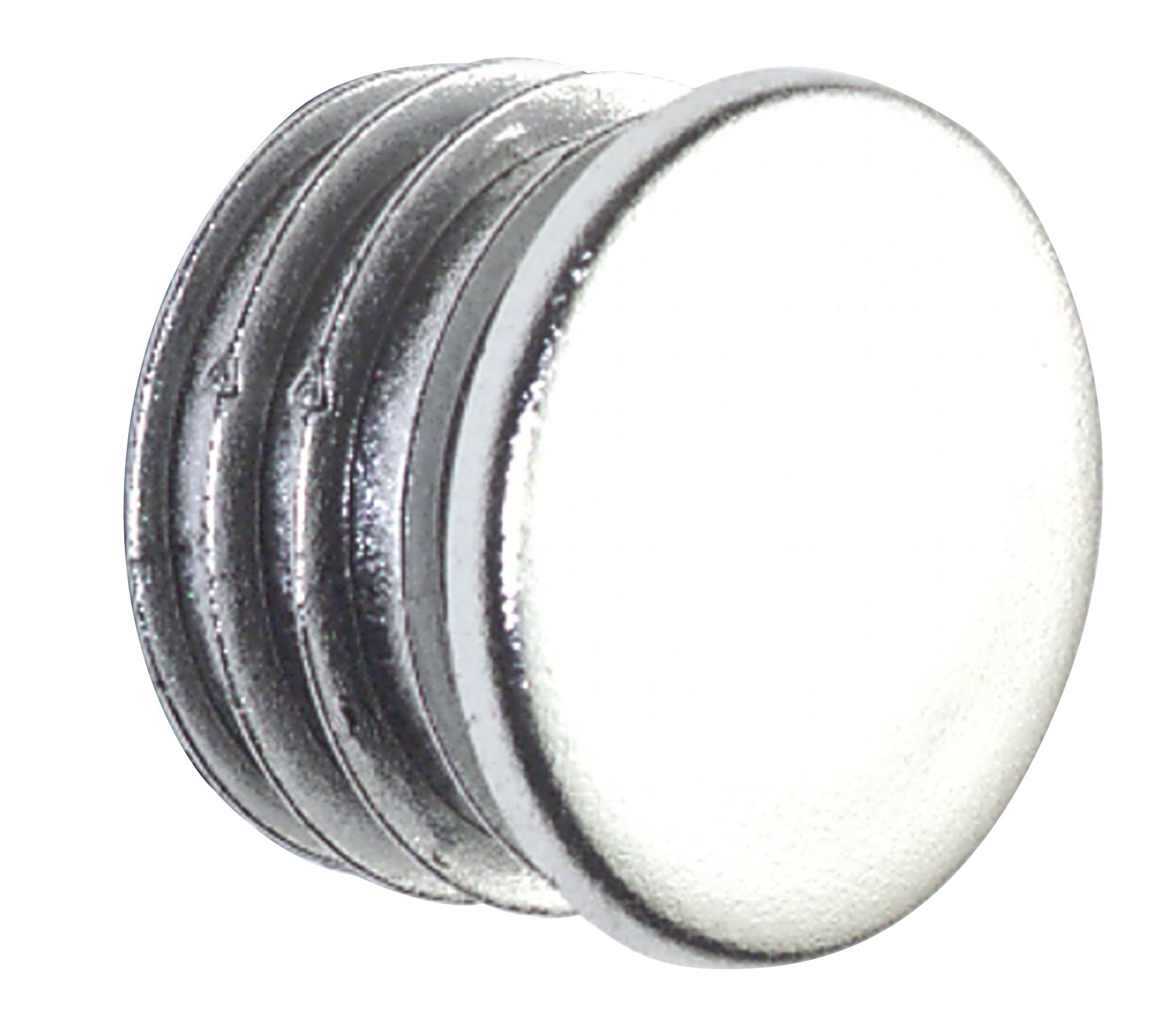 Colorail Plastic Chrome effect Round End cap (Dia)25mm, Pack of 2 | DIY ...