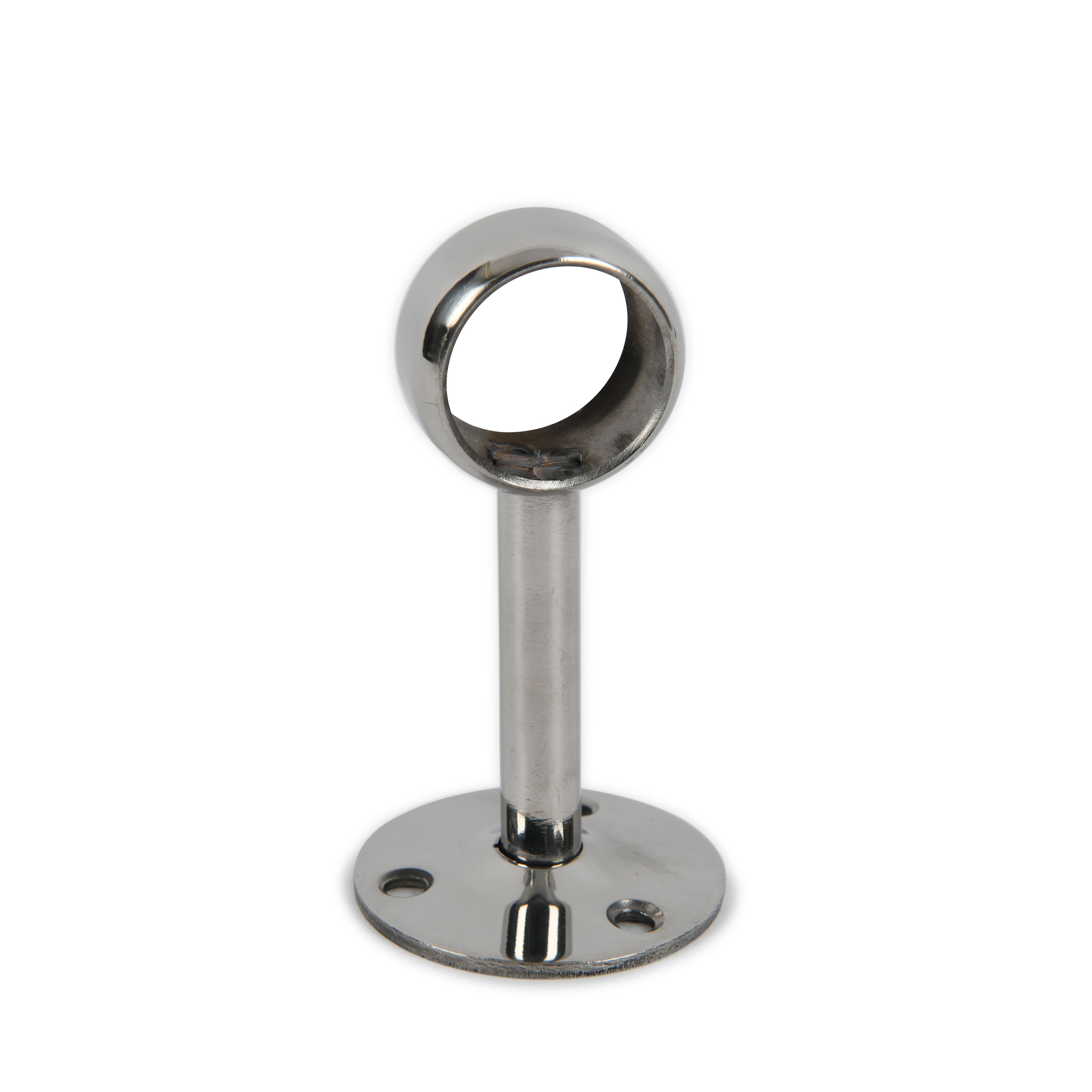 Colorail Polished Chrome effect Stainless steel Rail centre socket (L)25mm (Dia)25mm | DIY at B&Q