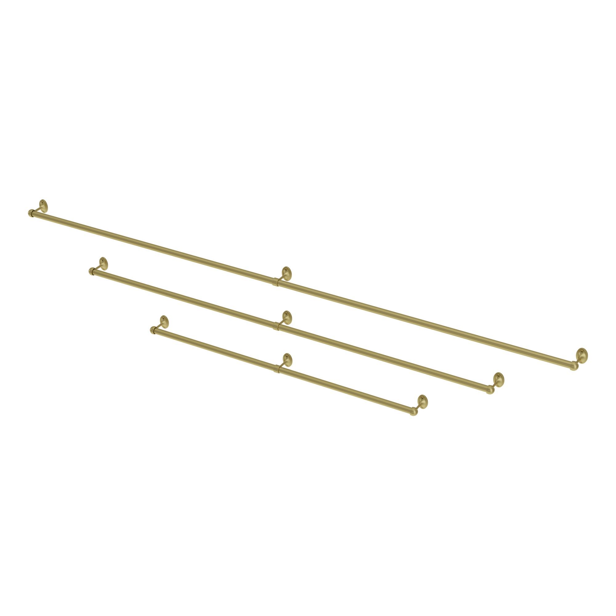 Colorail Satin Brass effect Steel Round Tube, (L)1.22m (Dia)25mm (T)0.5mm