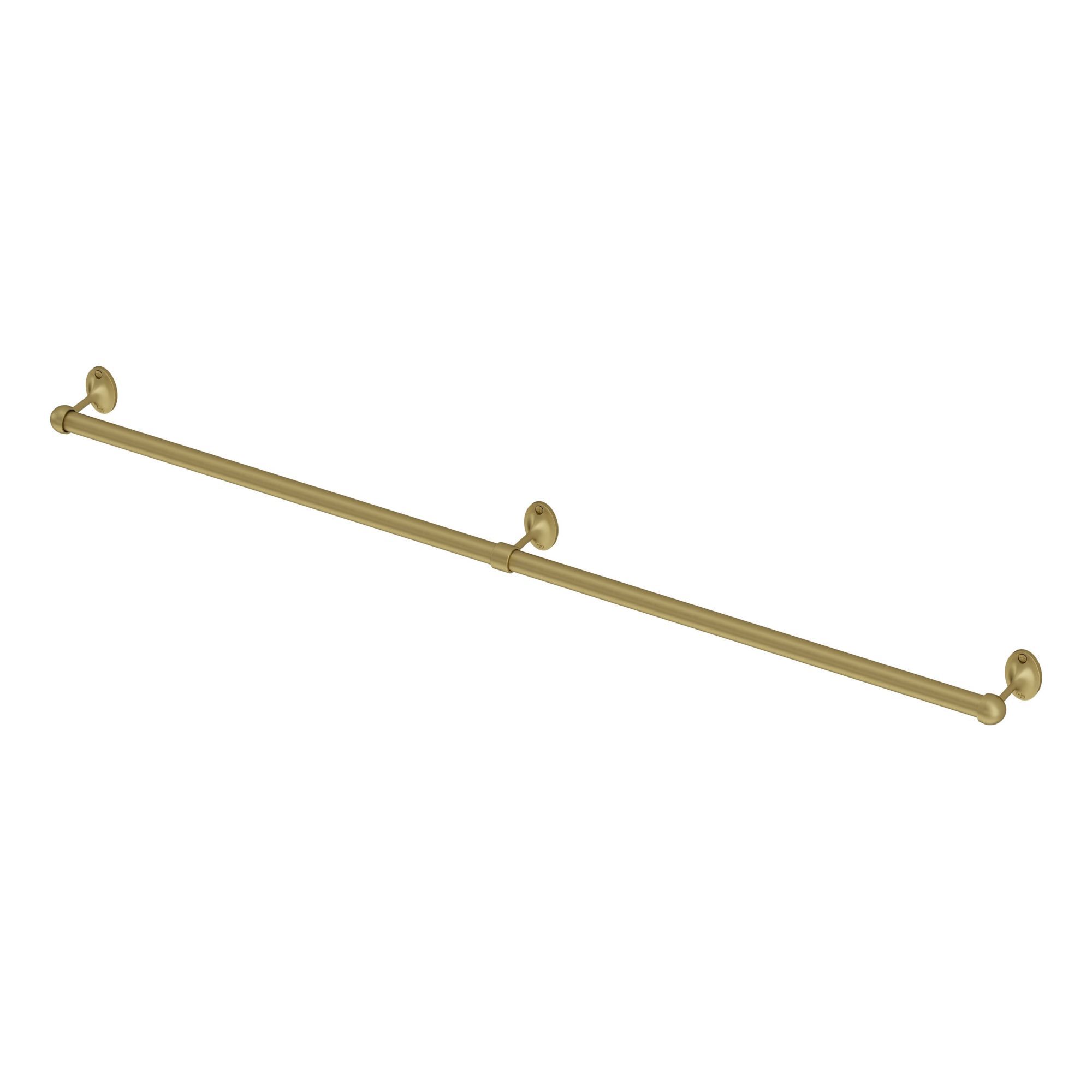 Colorail Satin Brass effect Steel Round Tube, (L)1.83m (Dia)25mm (T)0.5mm