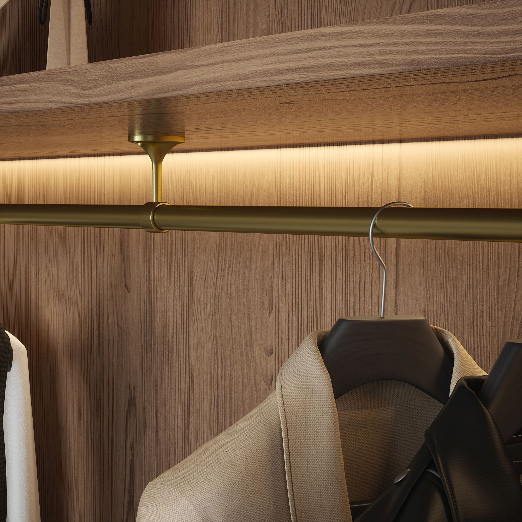 Colorail Satin Brass effect Steel Round Tube, (L)1.83m (Dia)25mm (T)0.5mm