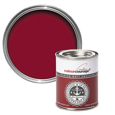 colourcourage Vieux bordeaux Matt Emulsion paint, 125ml | DIY at B&Q