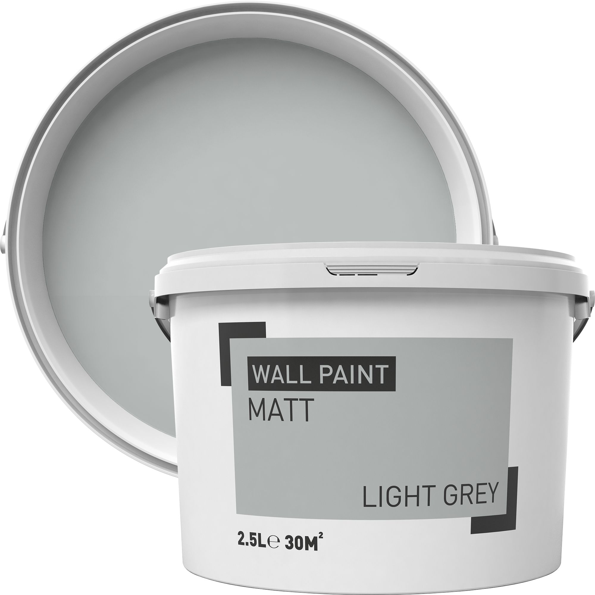 Coloured emulsion paint Grey Matt Wall & ceiling Emulsion paint, 2.5L