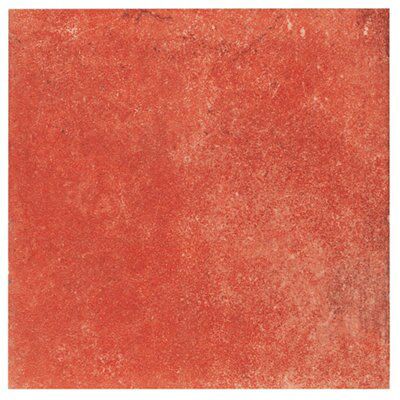Buy Colours 1930s Red Porcelain Indoor Wall & floor Tile, Pack of 25 ...