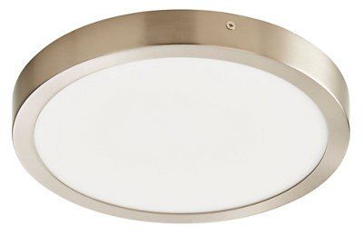 Colours Aius Brushed Metal & plastic Chrome effect LED Ceiling light ...