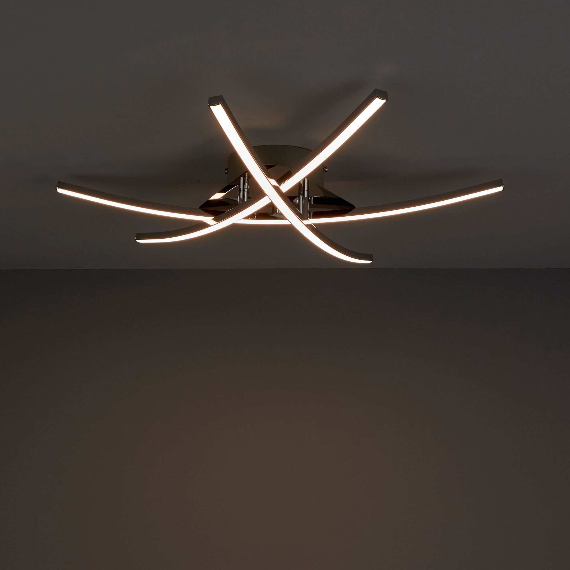 Colours Alani Brushed Chrome effect 3 Lamp Ceiling light | DIY at B&Q