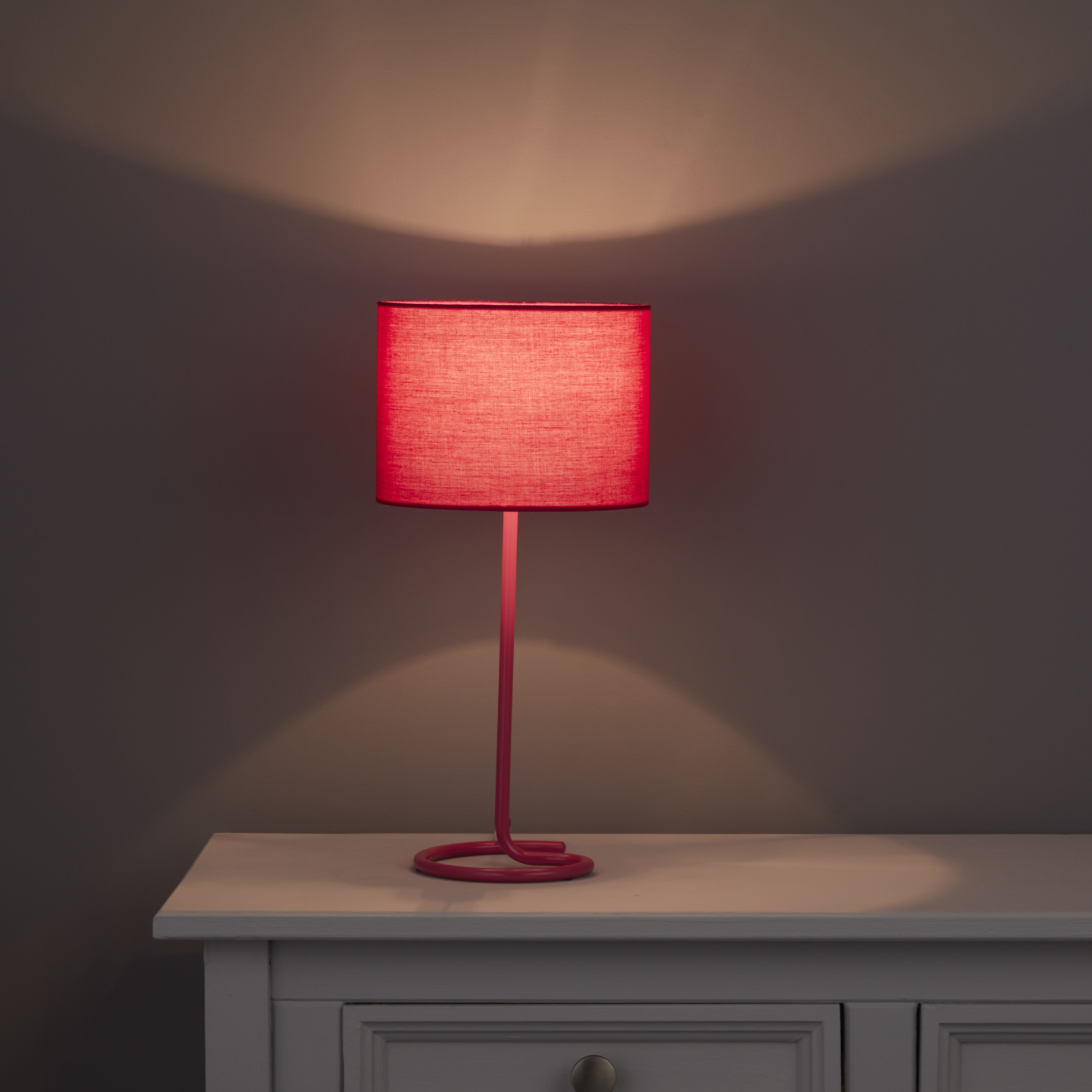 Colours Alexa Matt Pink Table lamp | DIY at B&Q