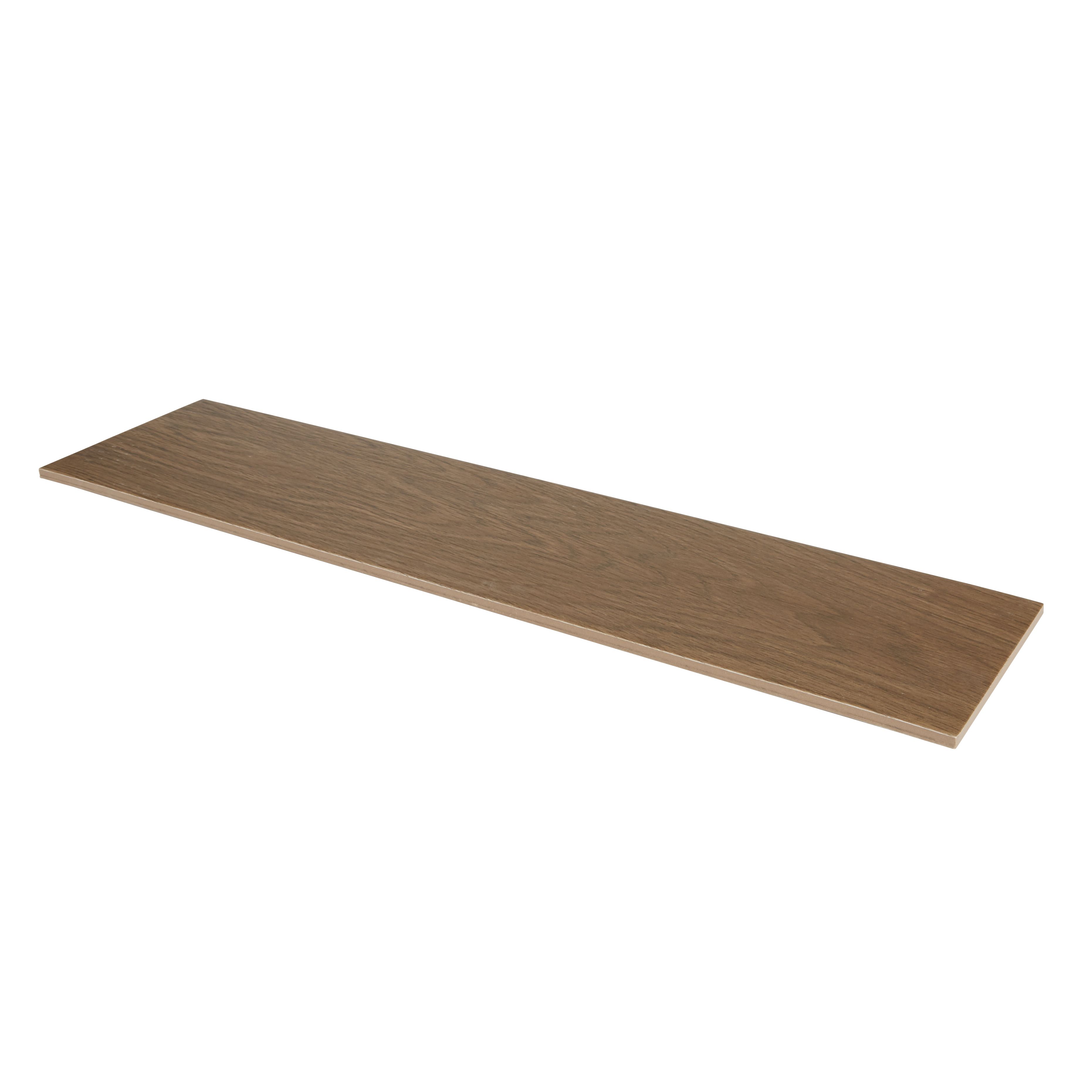Colours Arrezo Brown Matt Wood effect Porcelain Wall & floor Tile Sample
