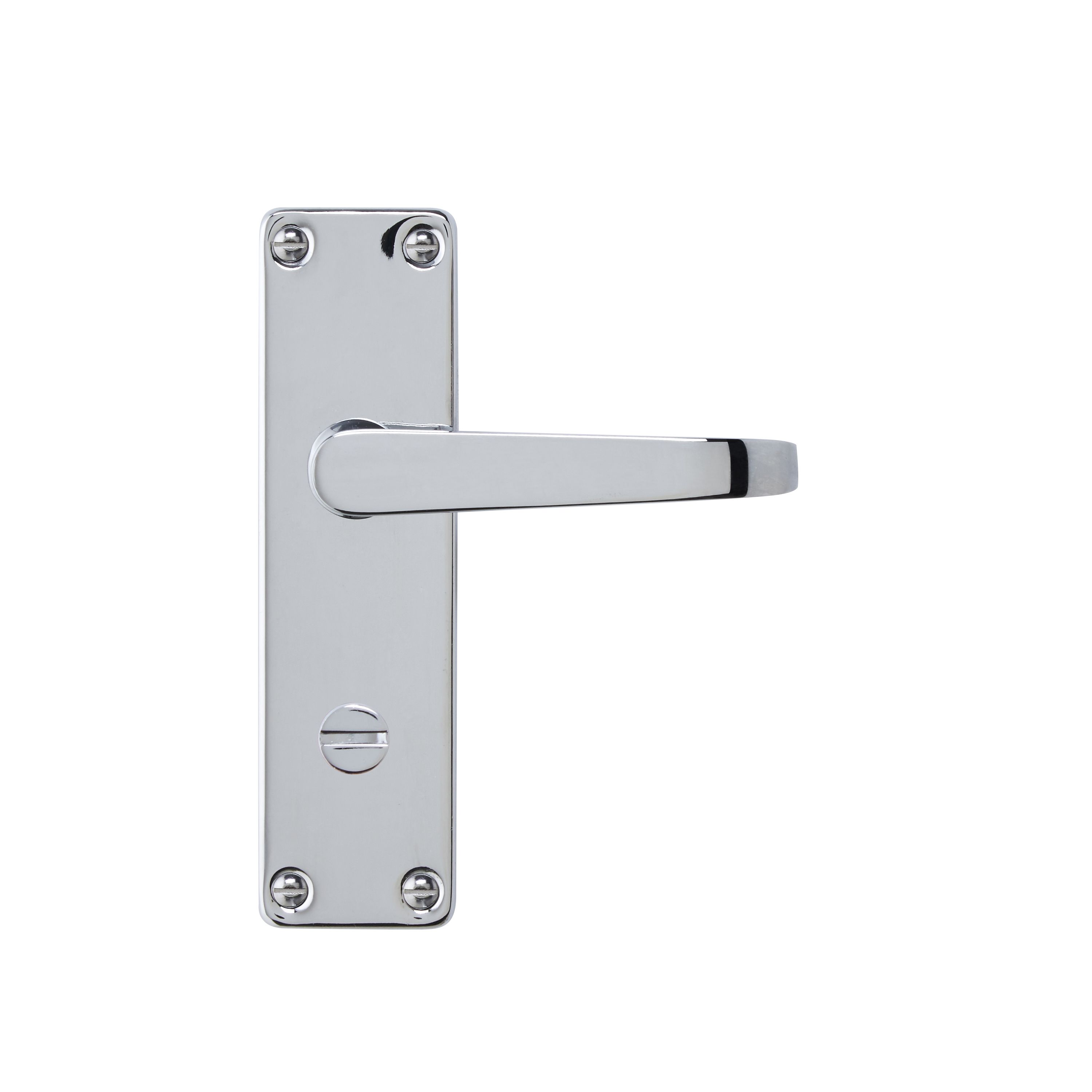 Colours Arsk Polished Chrome effect Steel Straight Bathroom Door handle ...