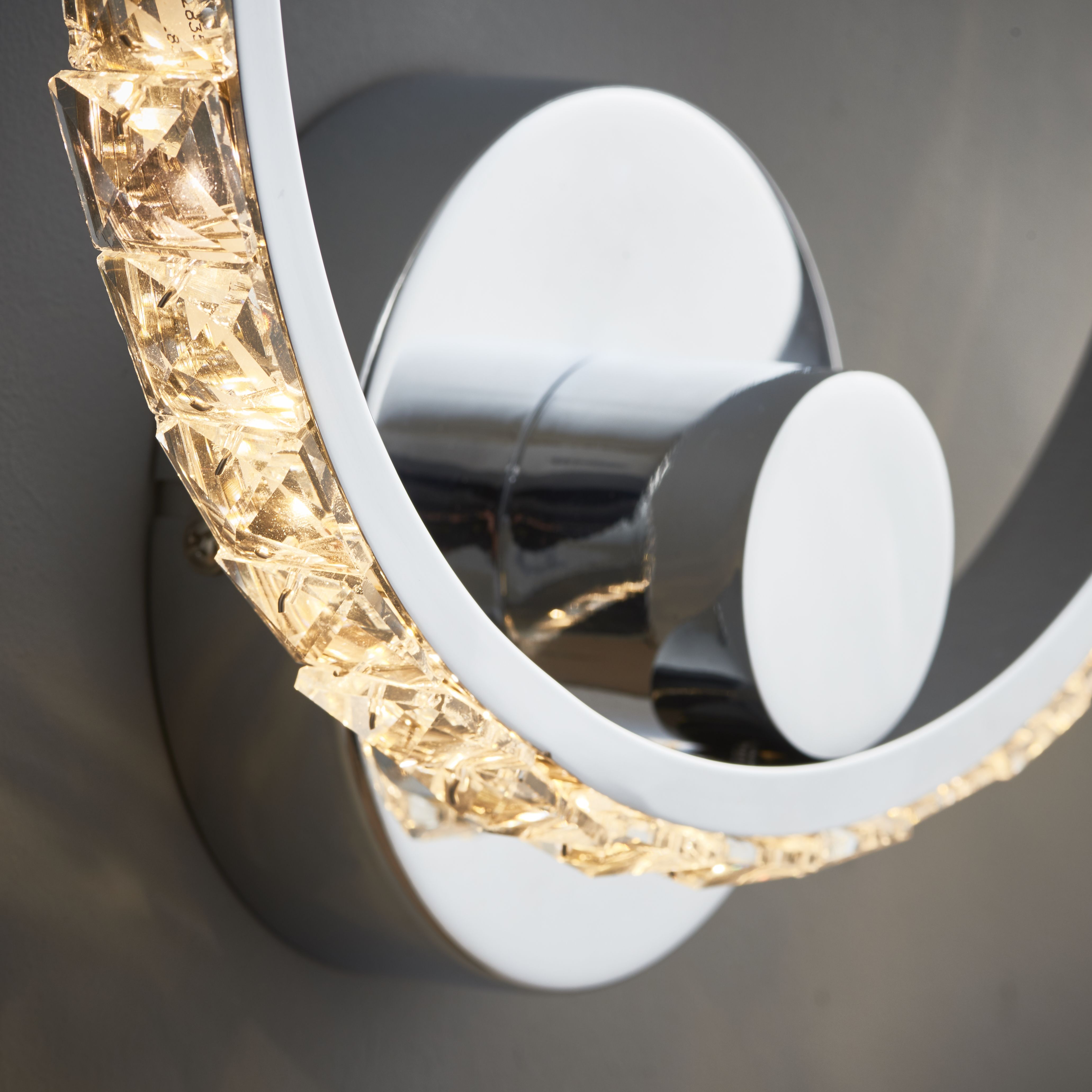Colours Aura chrome effect LED Wall light