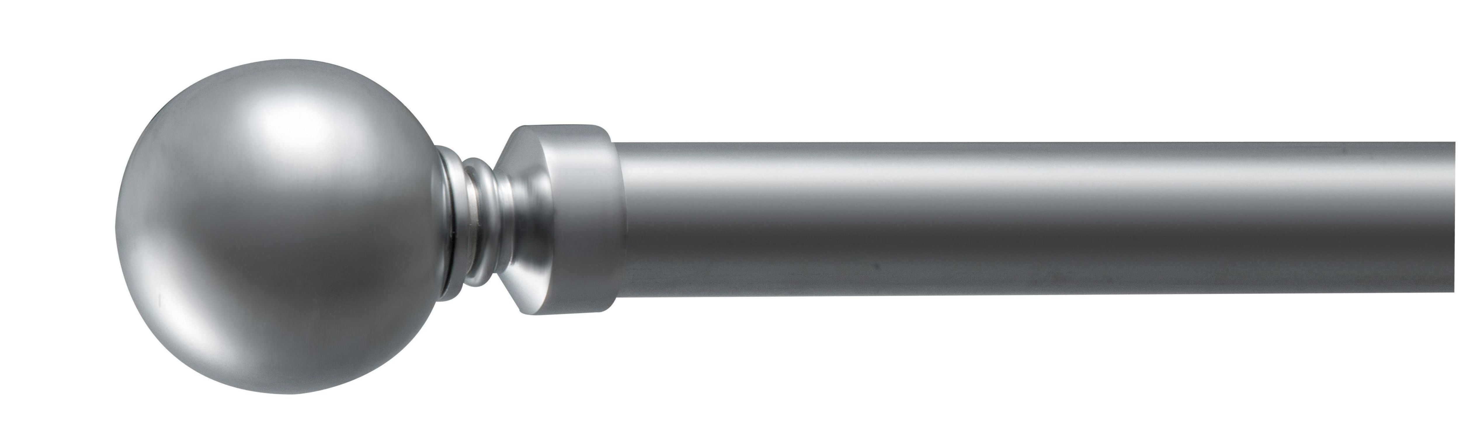 Colours Brocante Gloss Chrome effect Extendable Curtain pole Set, (L ...