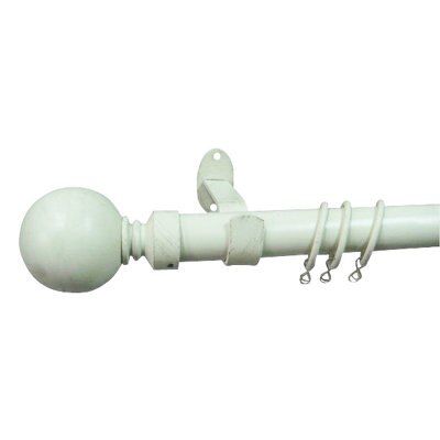 Colours Brocante Grey Gold effect Extendable Curtain pole, (L)1200mm-2100mm