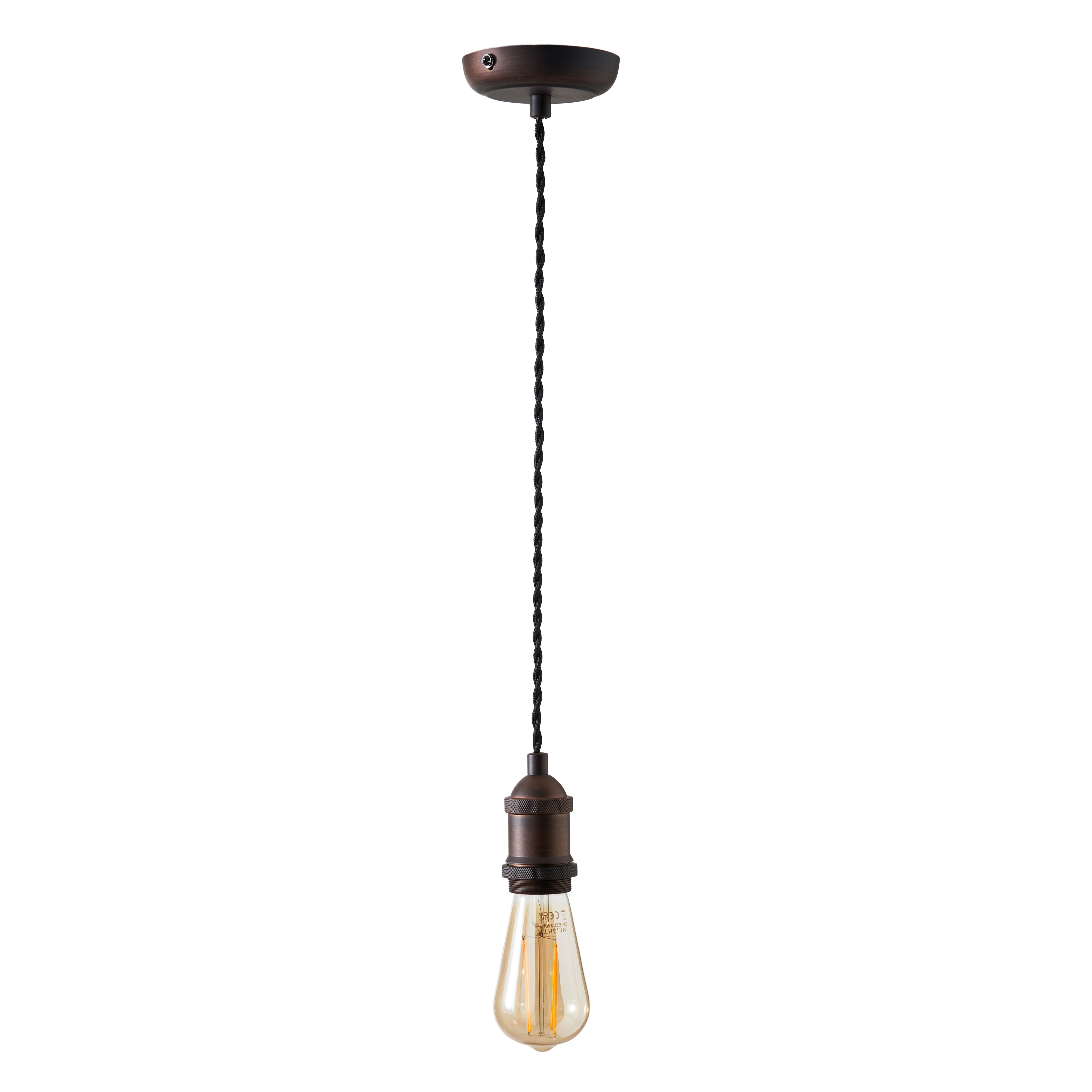 Colours Bronze effect Pendant ceiling light, (Dia)100mm