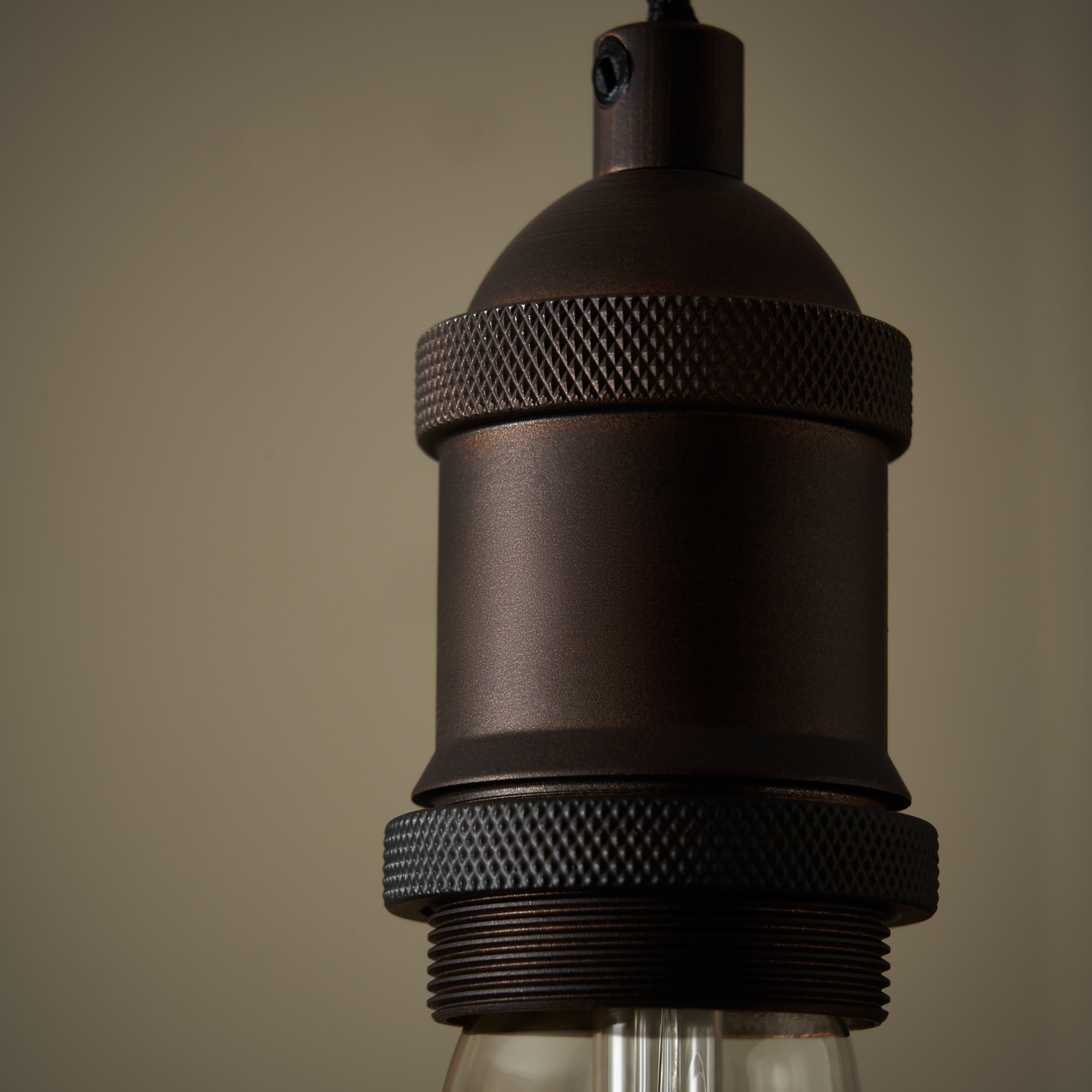 Colours Bronze effect Pendant ceiling light, (Dia)100mm