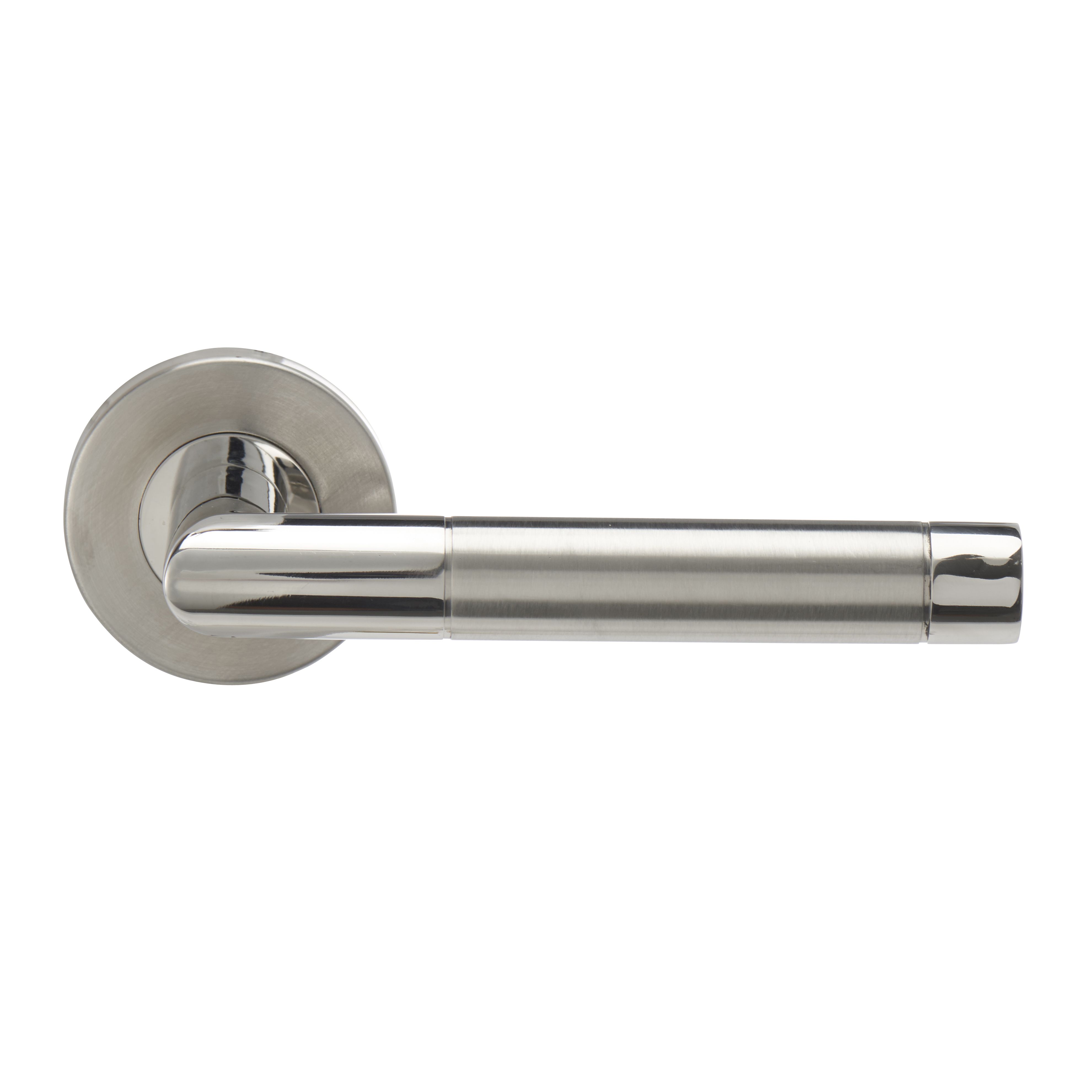 Colours Callac Stainless steel Straight Latch Door handle (L)130mm ...