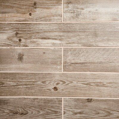 Colours Cotage wood Beige Matt Wood effect Porcelain Wall & floor Tile ...