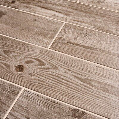 Colours Cotage wood Beige Matt Wood effect Porcelain Wall & floor Tile ...