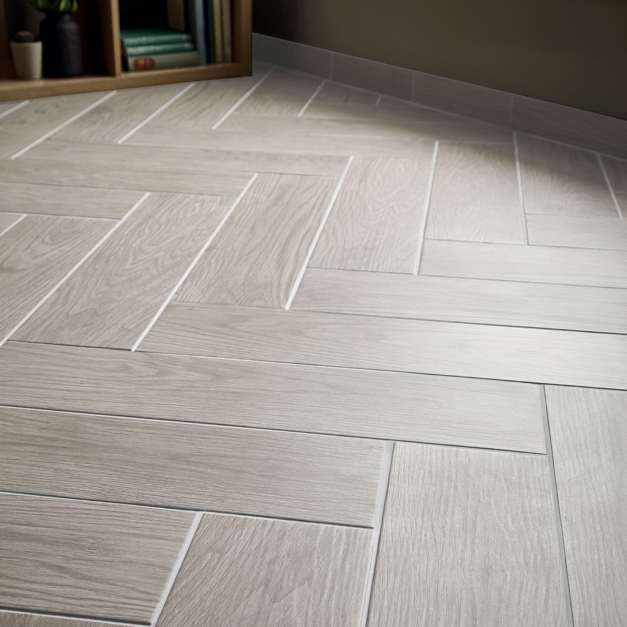 Colours Cotage wood White Matt Wood effect Textured Porcelain Indoor Wall & floor Tile, Pack of ...