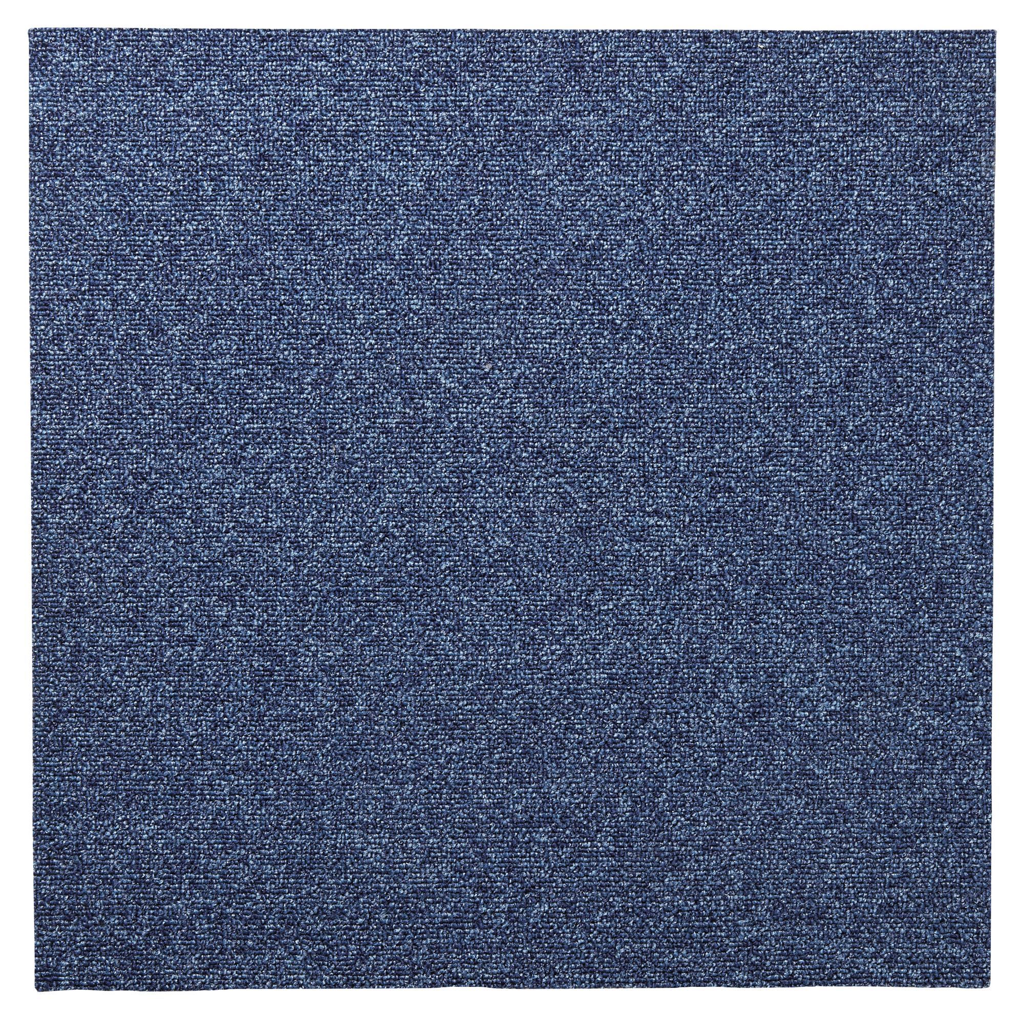 Colours Dark blue Loop Carpet tile, (L)500mm x (W)500mm