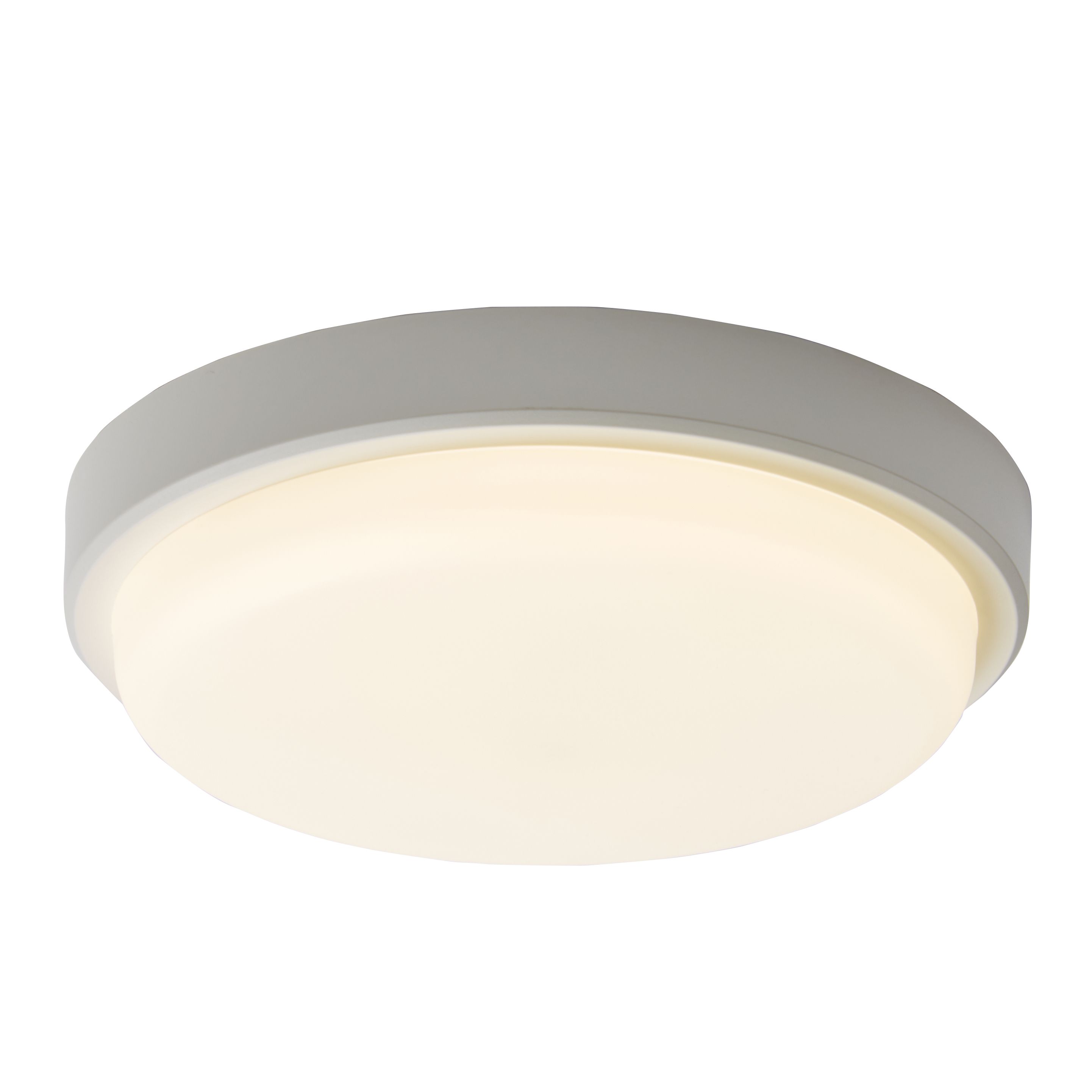Colours Davenport LED Daylight Wired White Smart ceiling light, 18cm ...