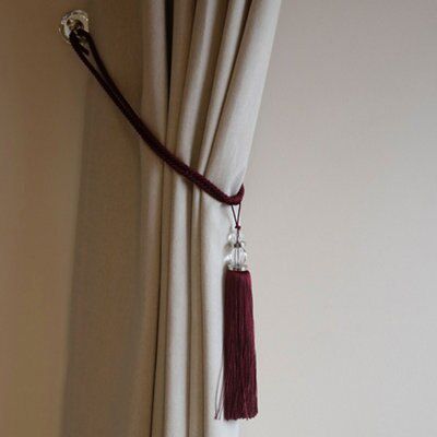 Colours Deasia Red Chrome detail Curtain tie