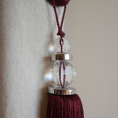 Colours Deasia Red Chrome detail Curtain tie