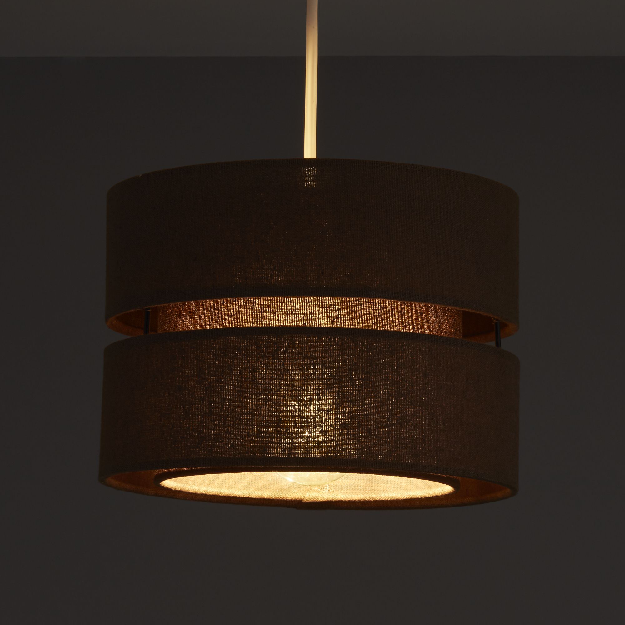 Colours Duo Chocolate 2 tier Light shade (D)22cm | DIY at B&Q