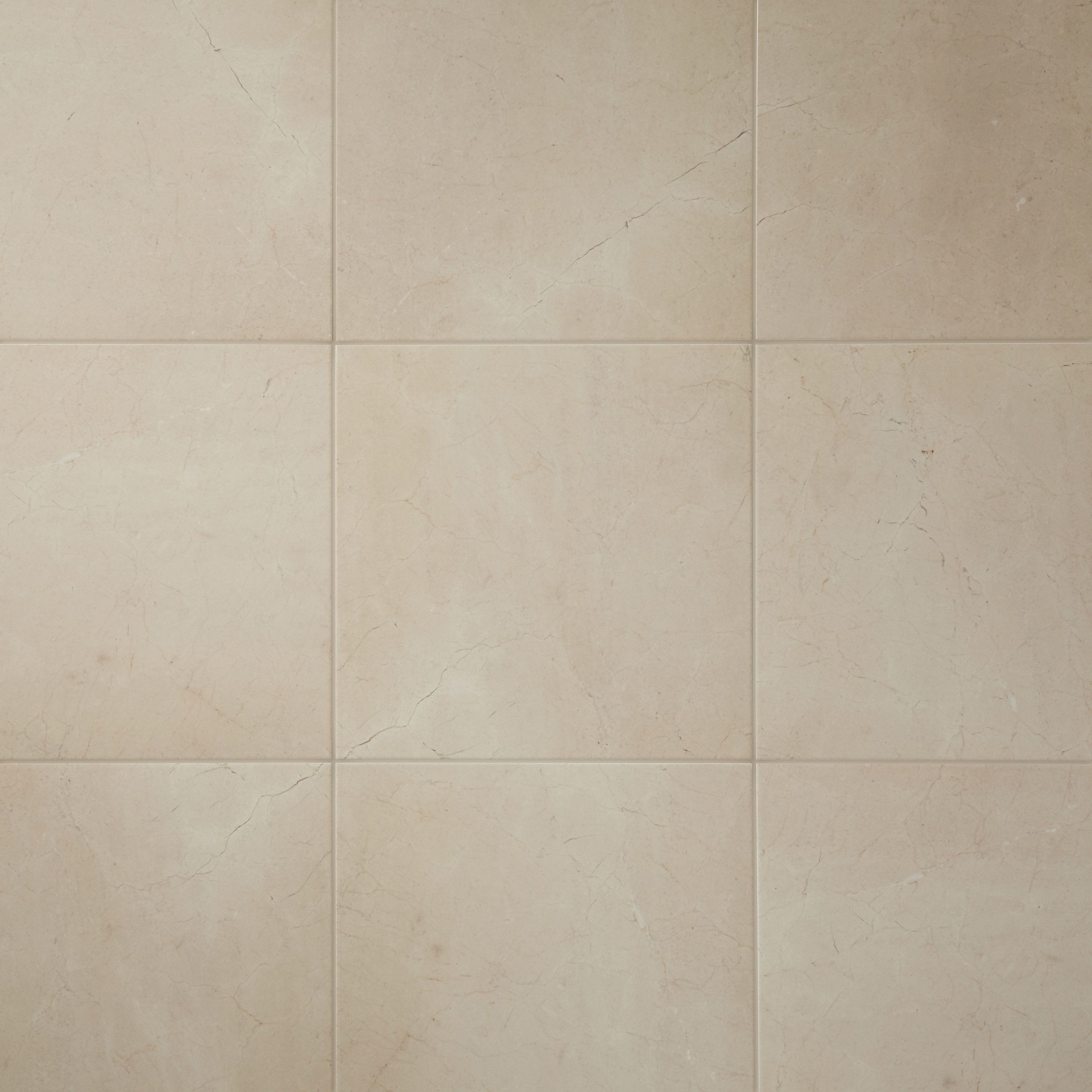 Colours Elegance Beige Gloss Marble effect Porcelain Floor Tile Sample