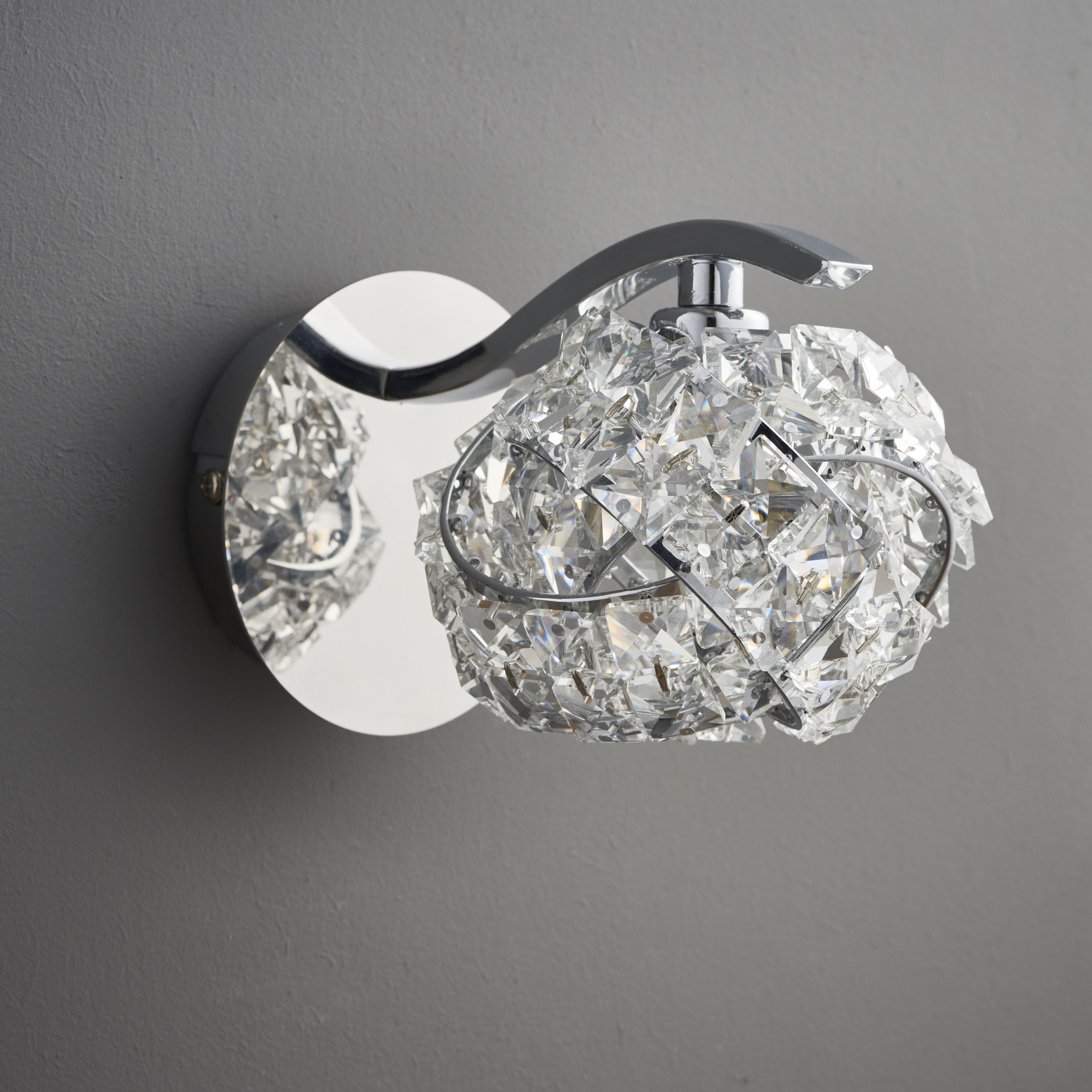 Colours Emelia chrome effect LED Wall light