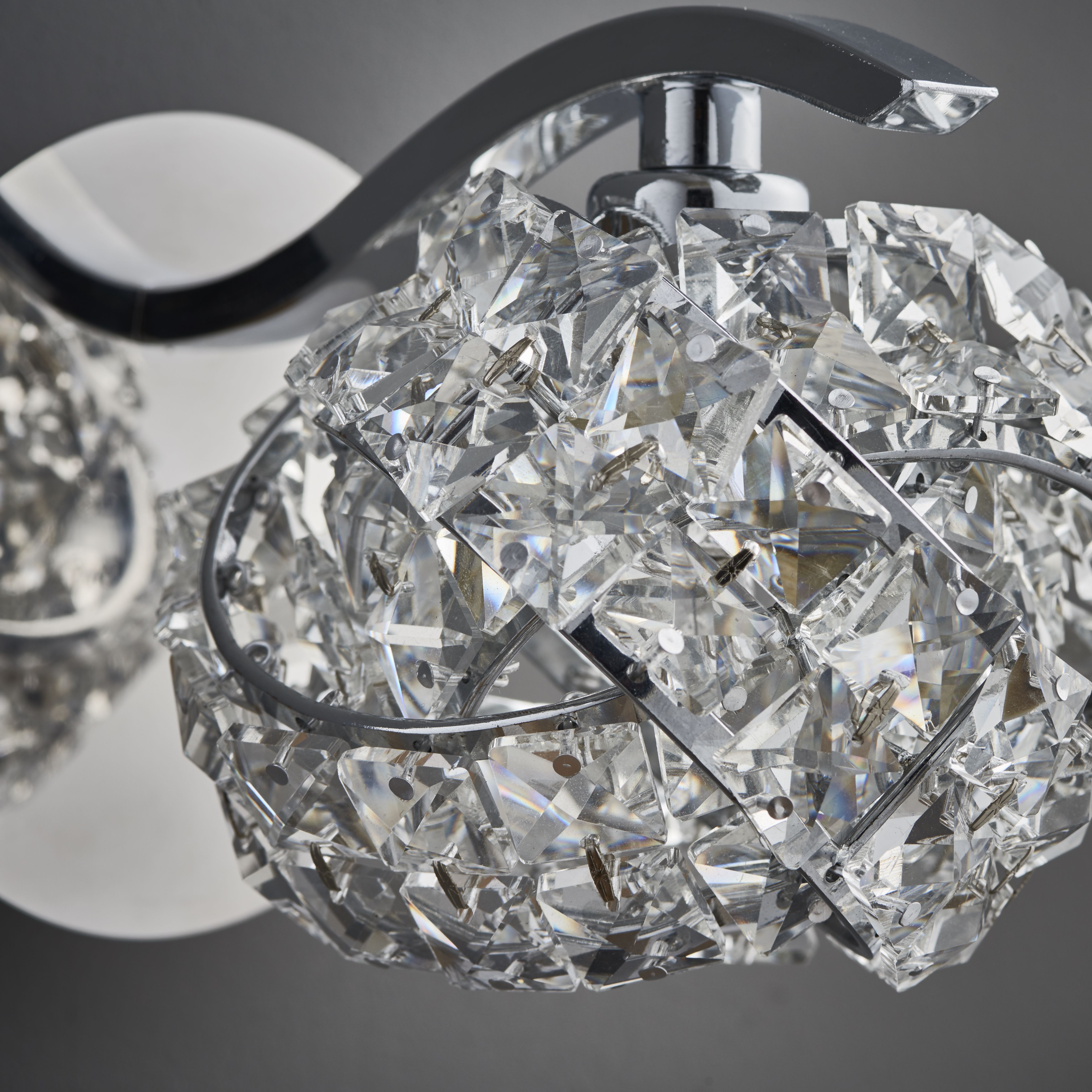 Colours Emelia chrome effect LED Wall light