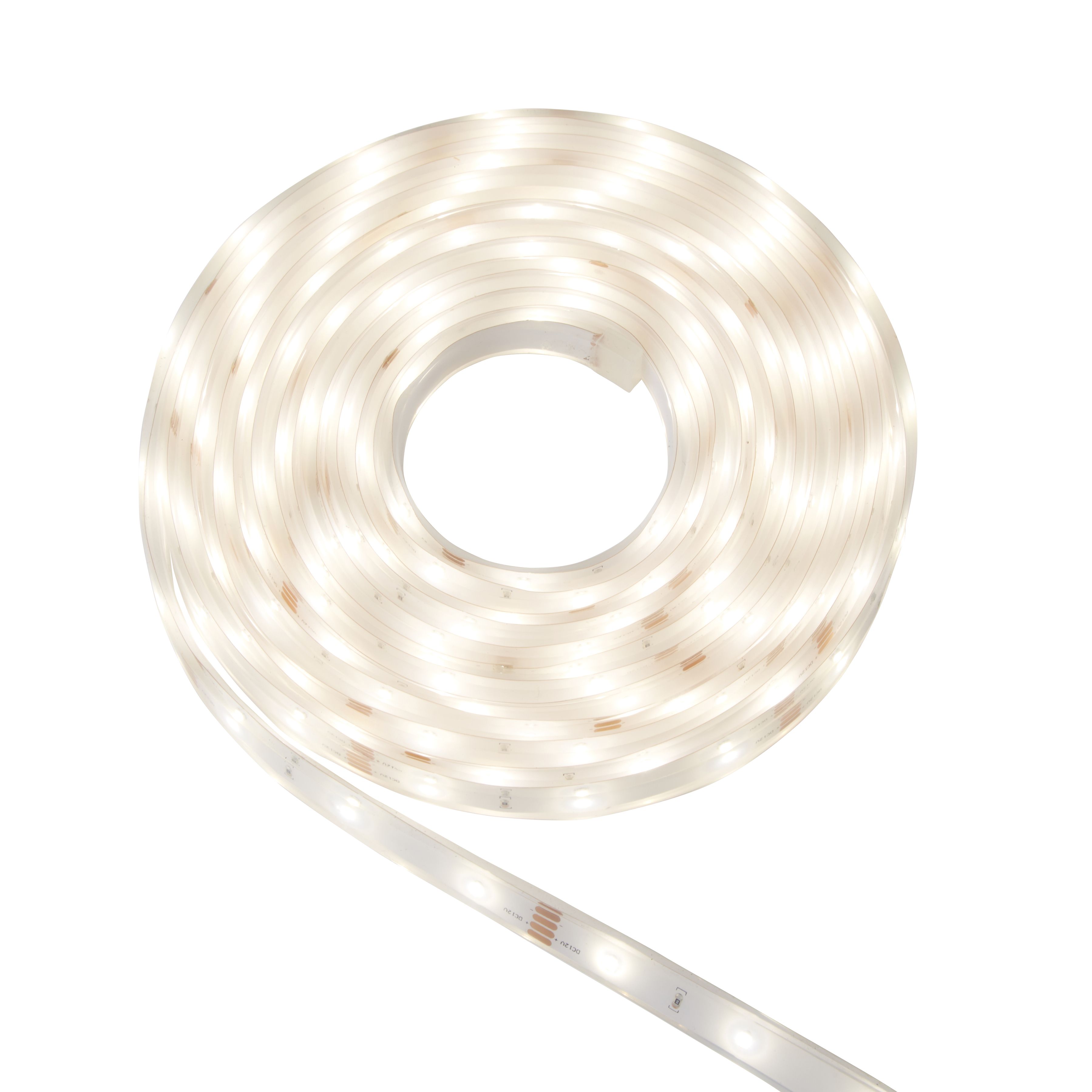 Colours Emmett Mains-powered LED Daylight Strip light IP65 400lm (L)5m ...