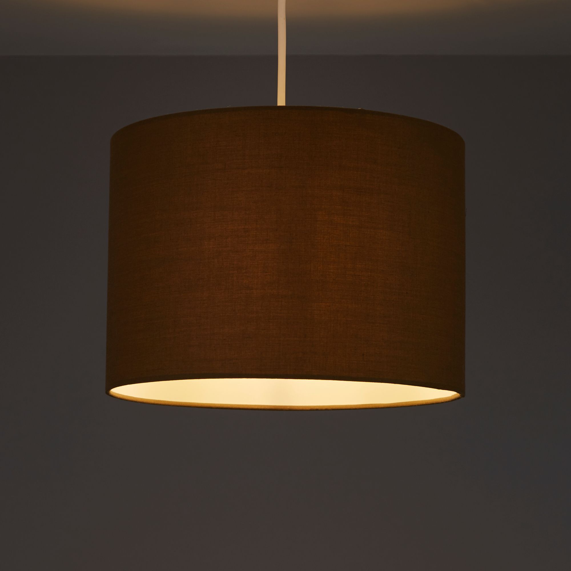 Colours Fairbank Pepper Plain Circular Light shade (D)28cm