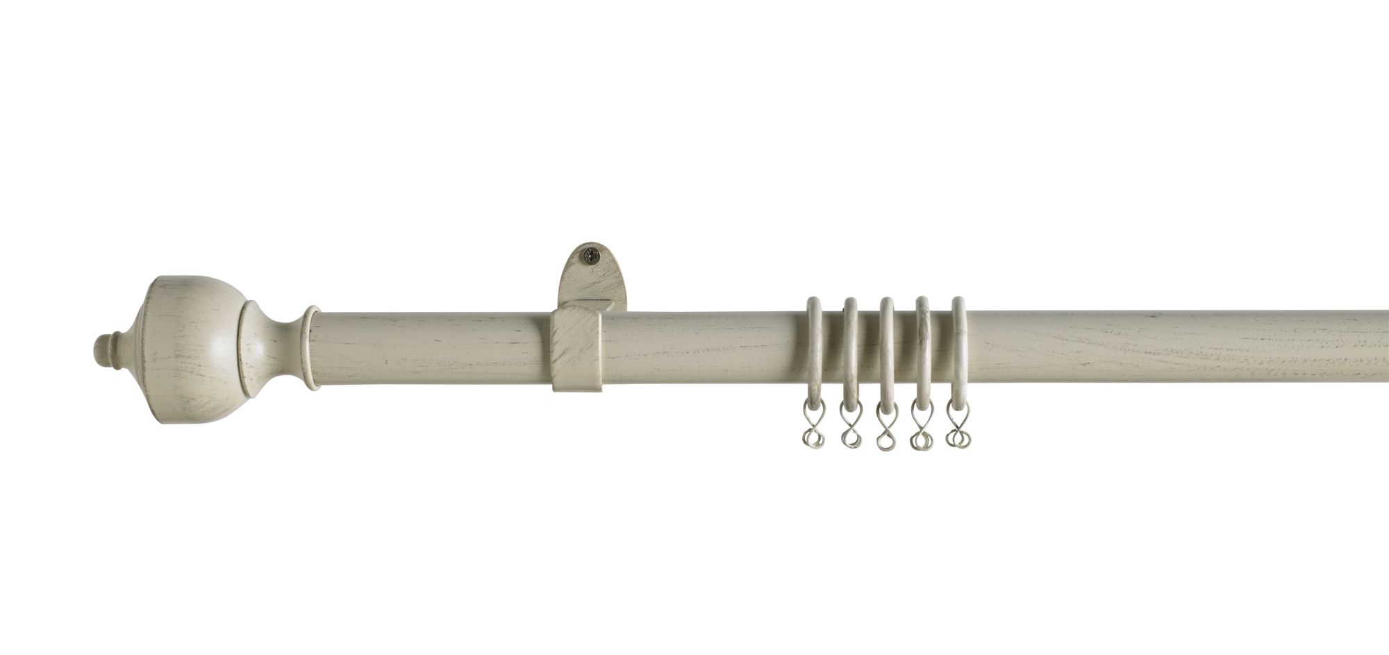 Colours Gael Cream Extendable Curtain pole, (L)1200mm-2100mm | DIY at B&Q