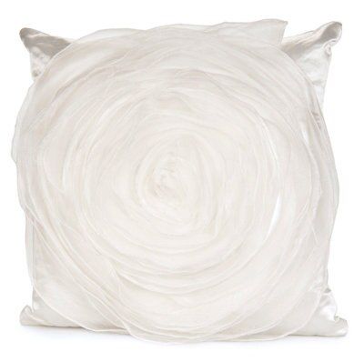 Colours Gena Off white Rose Cushion, (L)36cm x (W)36cm