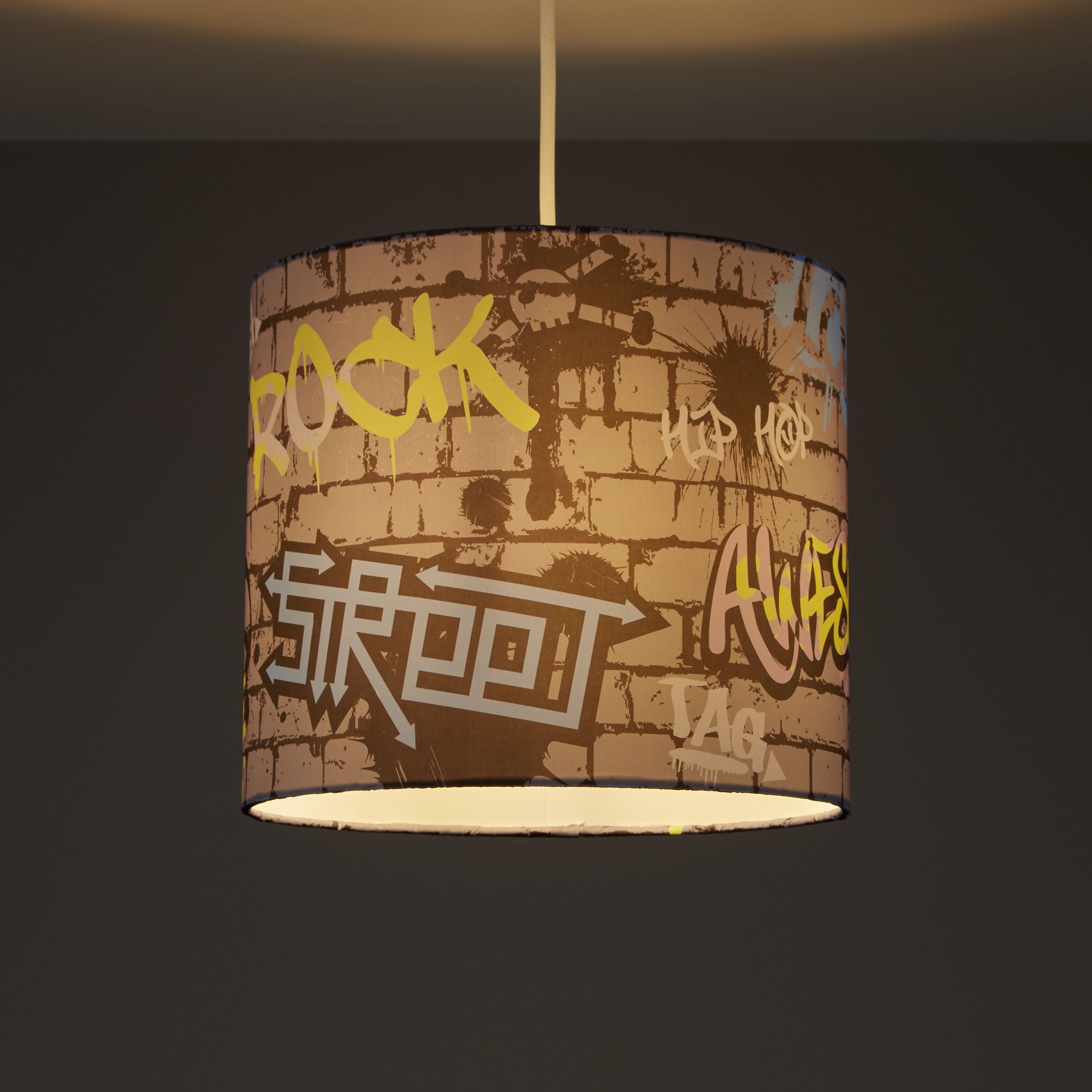 Colours Graffiti Multicolour Graffiti Light shade (D)25cm | DIY at B&Q